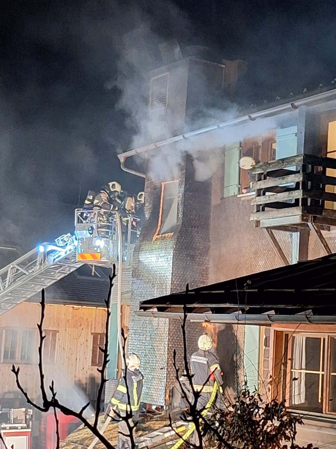 Brand im Hotel Hirschen in Schwarzenberg – Bildbericht